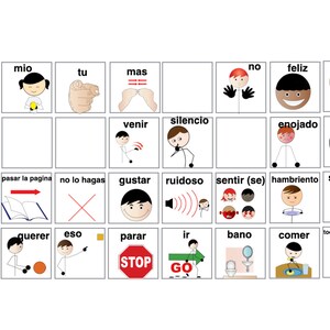 AAC Core Words Communication Boards for Spanish Speakers 20 ...