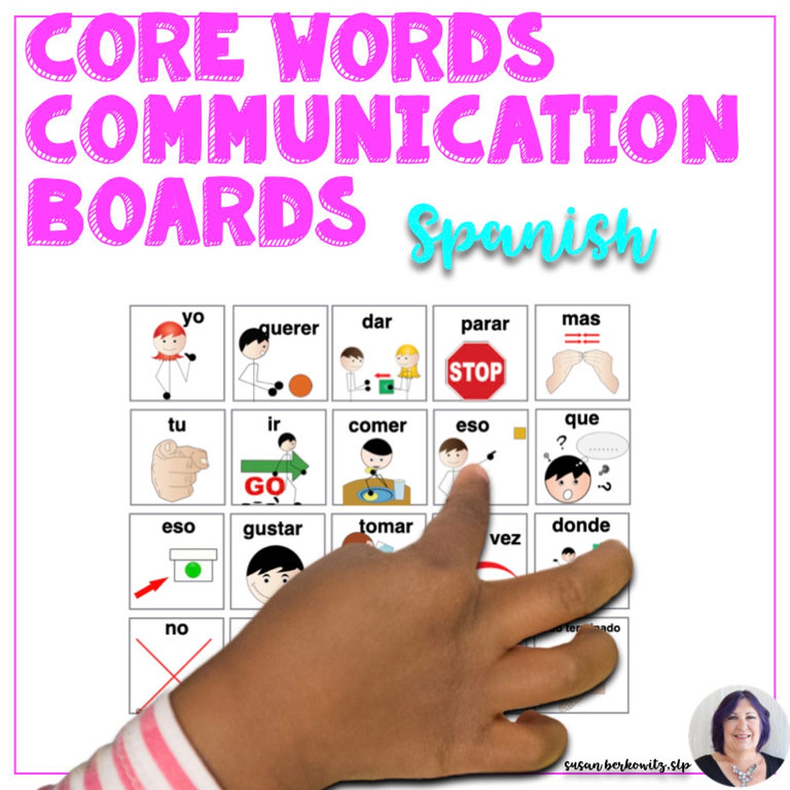 Spanish Communication Boards for AAC Core Words for Speech Therapy for ...