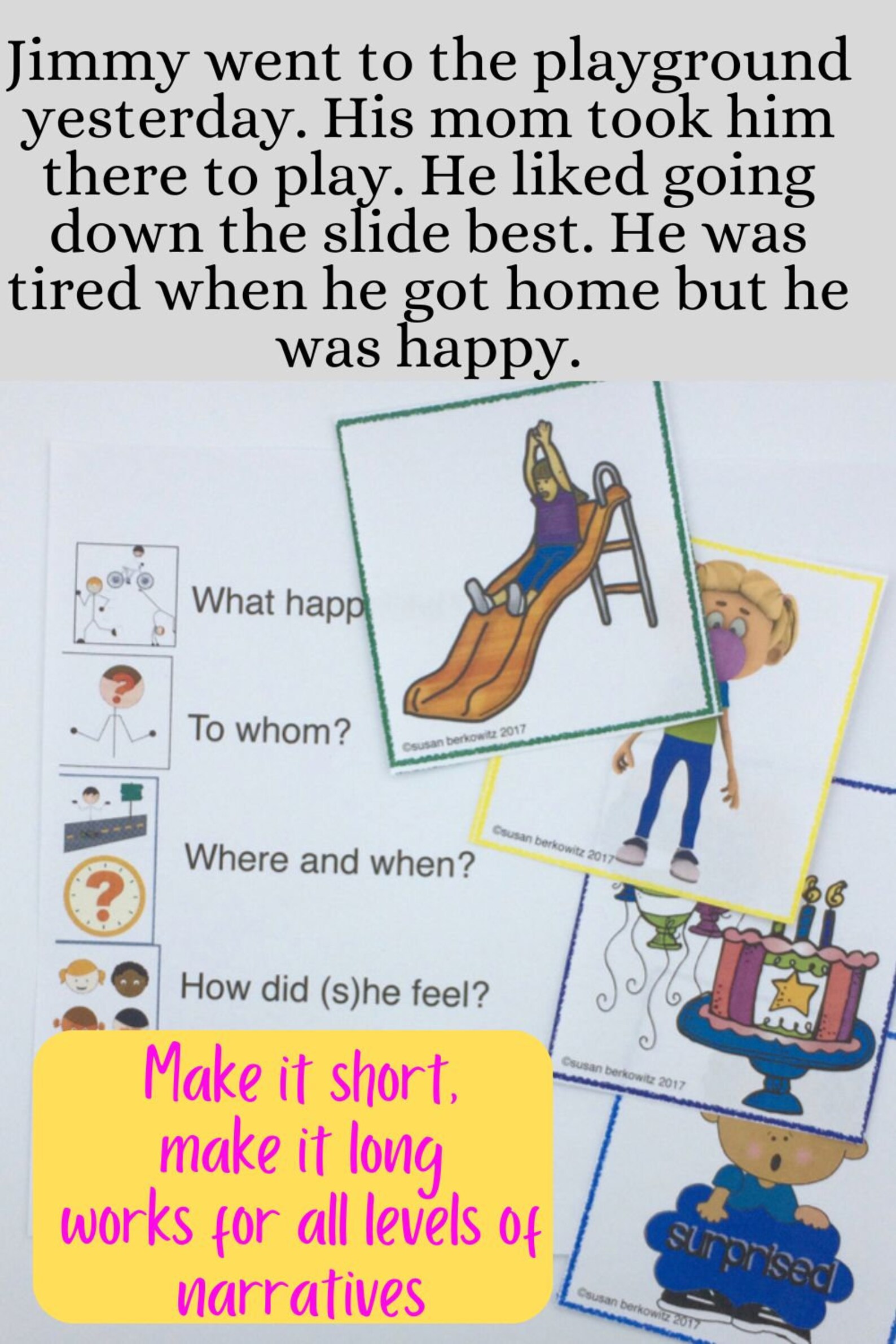 Story Telling Cards for Narratives in Speech Therapy or Home With ...