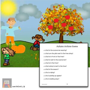 Speech Therapy Fall Language Learning Activities for Special Education ...