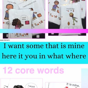 AAC Core Vocabulary Interactive Books: Speech Therapy & Autism - Etsy