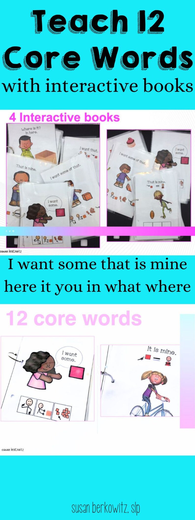 AAC Core Vocabulary Interactive Books Activity for Core Words for ...