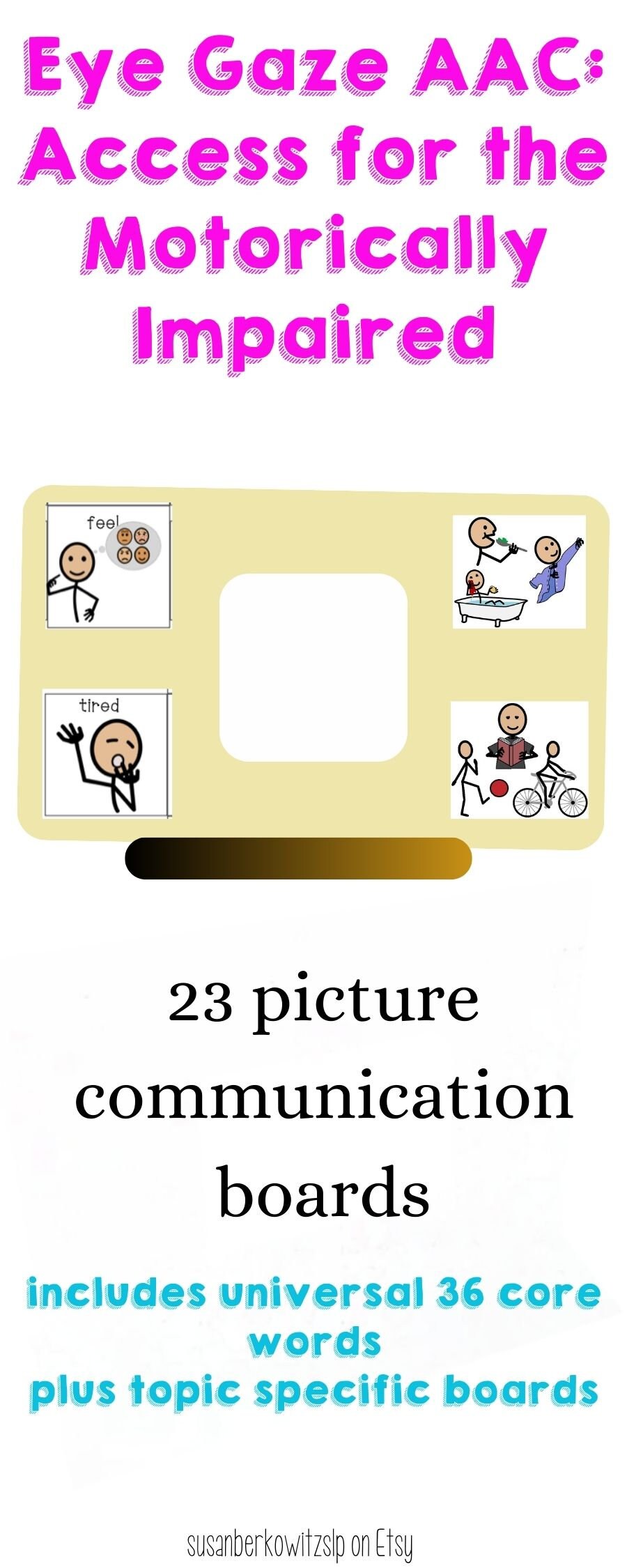 AAC Core Word Eye Gaze Communication Boards for Complex Nonverbal ...