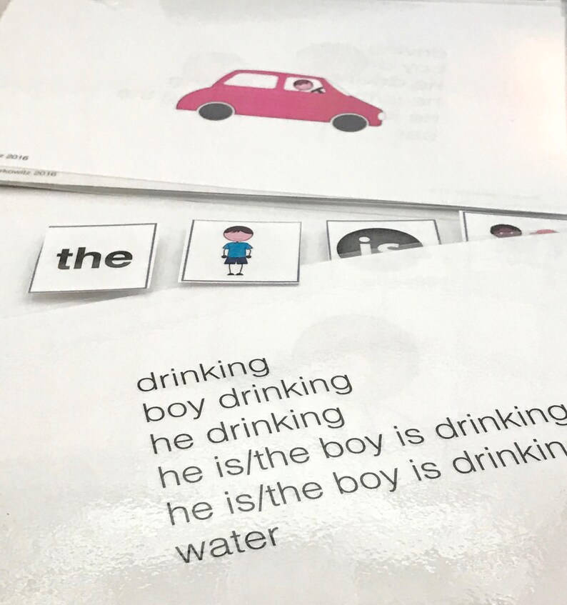 Speech Therapy Sentence Building Cards, Autism Visual Cues - Etsy