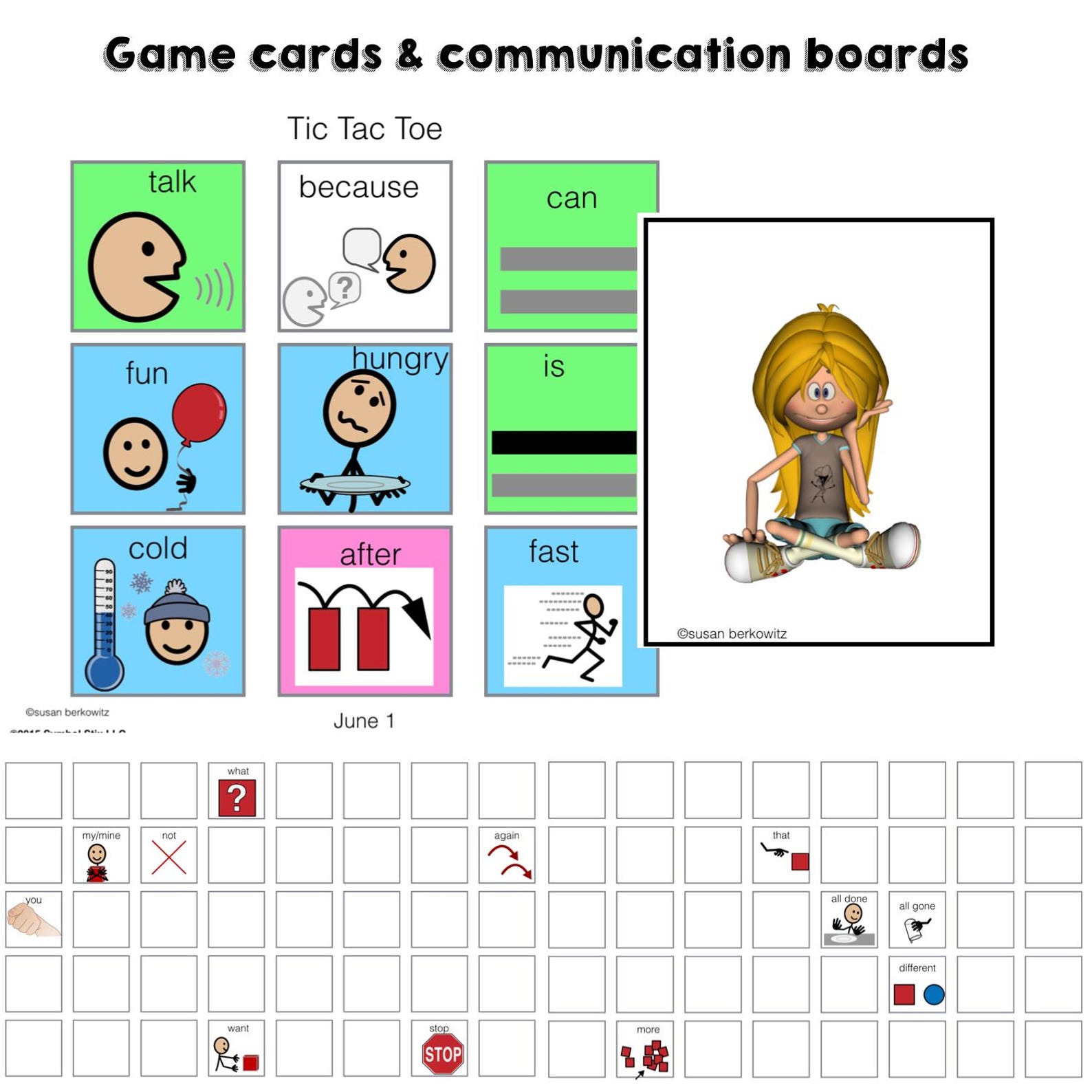 AAC Core Words Activities Speech Therapy Games AAC Communication Cards ...