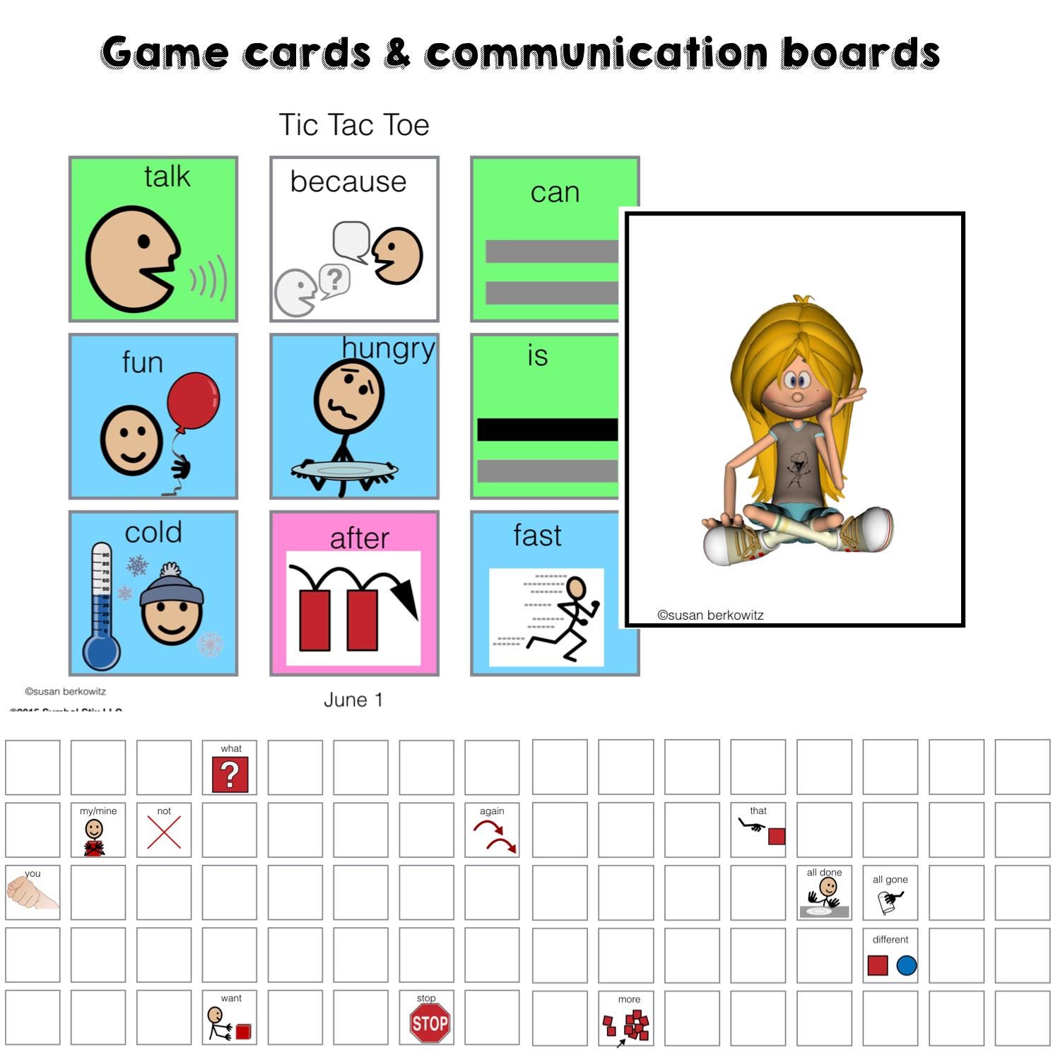 AAC Core Words Activities Speech Therapy Games AAC Communication Cards ...