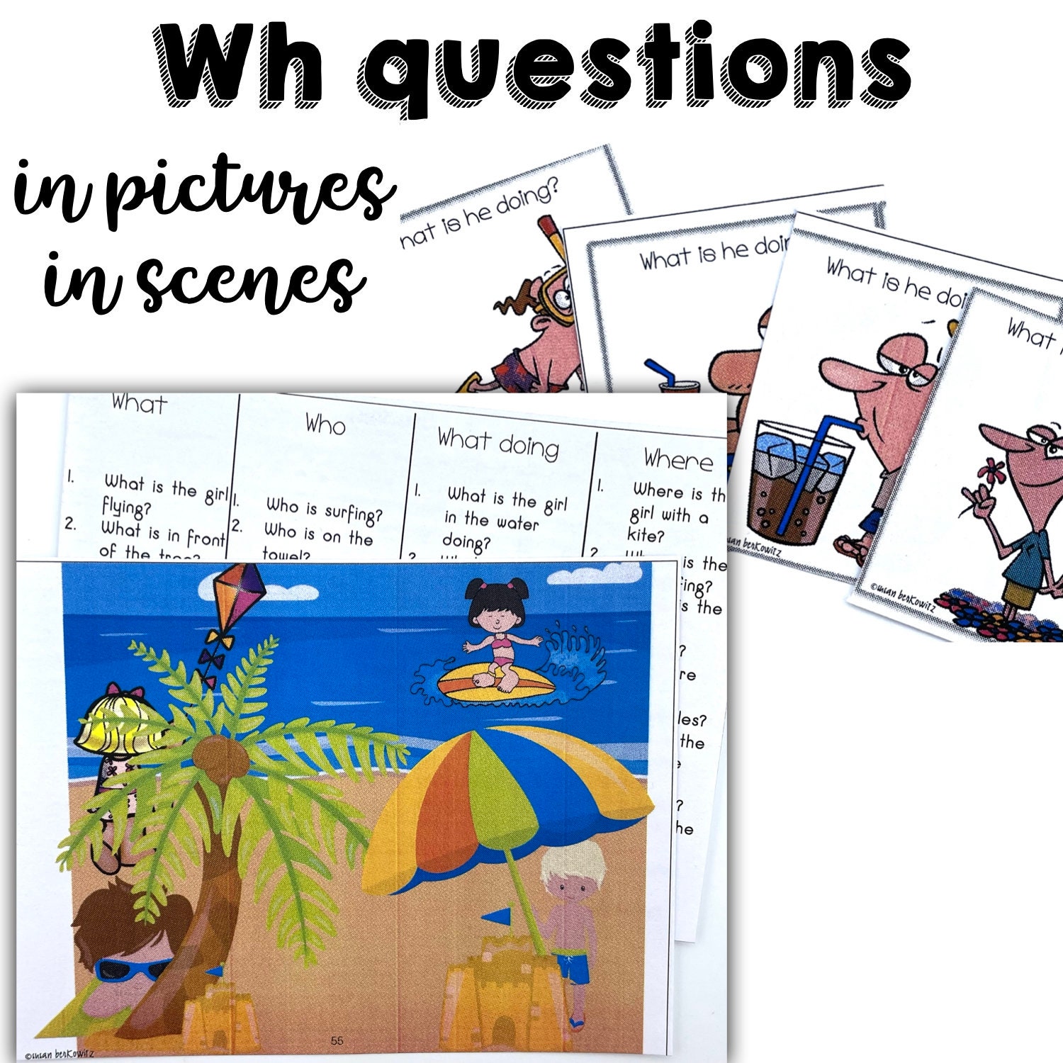 Summer Theme Speech Therapy Activities for Kids Parts of Speech ...