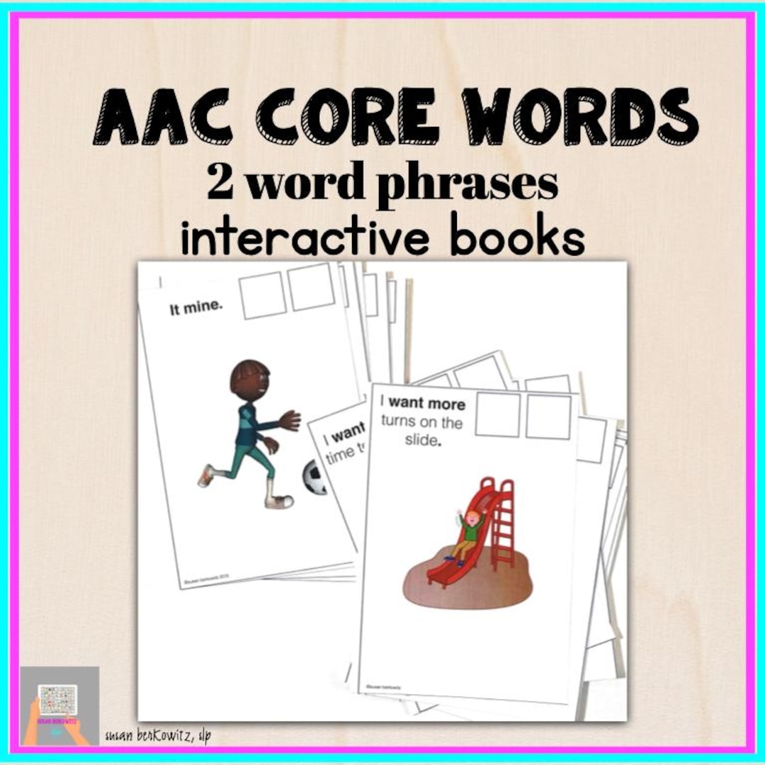 Core Word Adapted Books for AAC Speech Therapy Activity Core Word ...