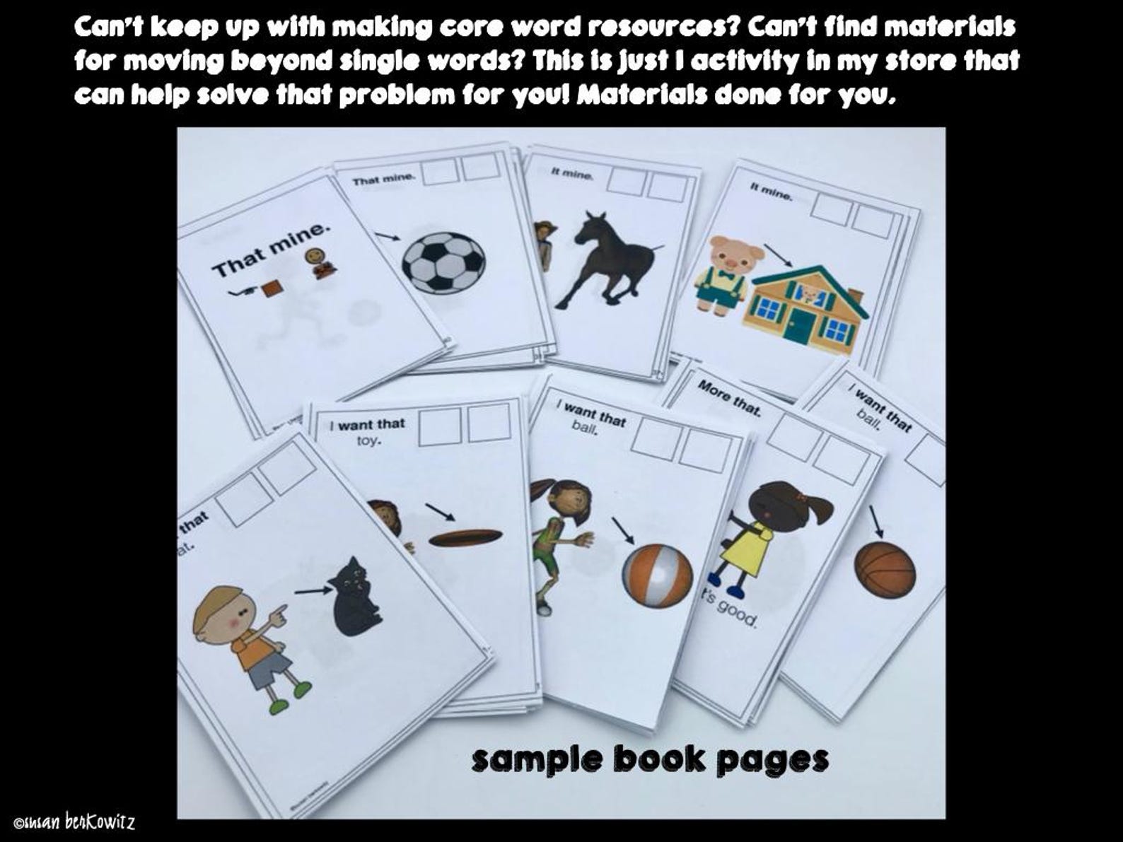 Core Word Adapted Books for AAC Speech Therapy Activity Core Word ...