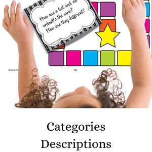 Card Game Language Learning Activity Board Game Describing Activity ...