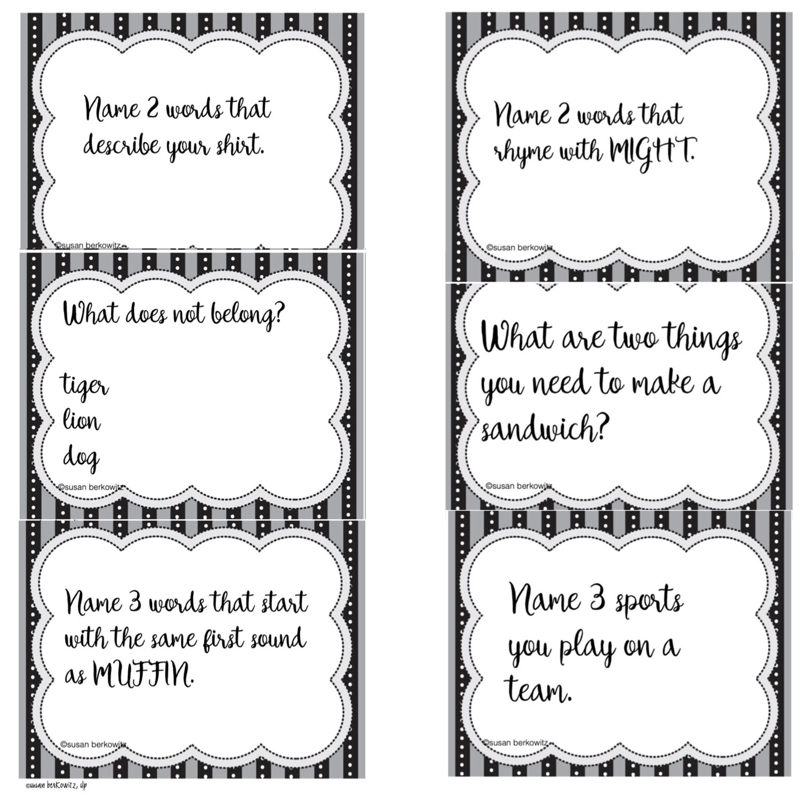 Card Game Language Learning Activity Board Game Describing Activity ...