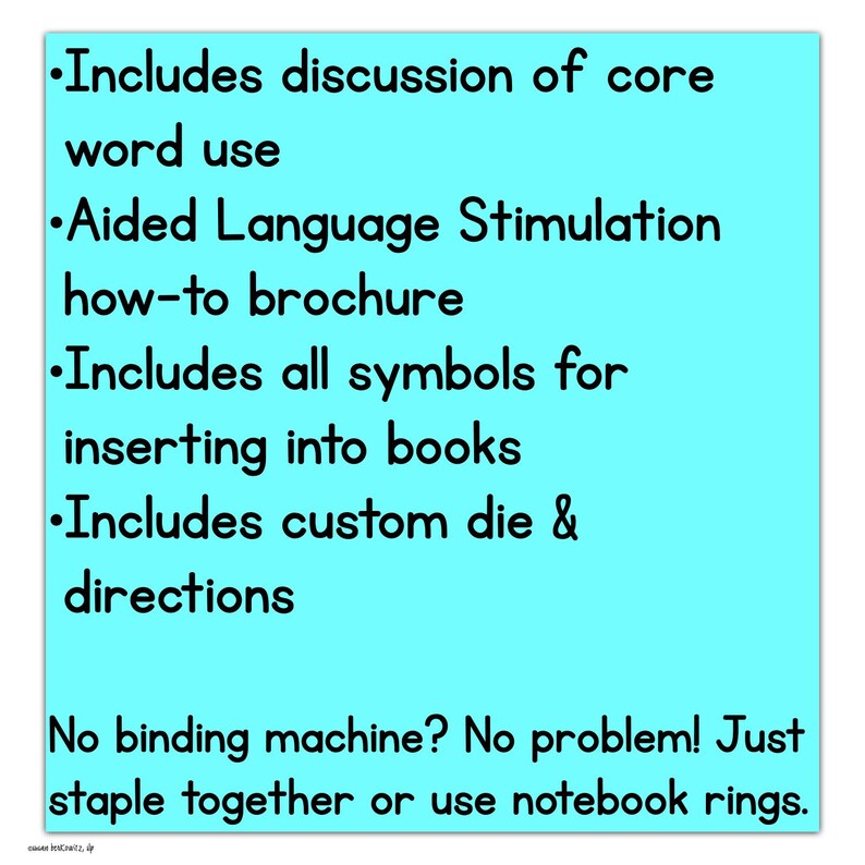 AAC Core Words Activities Speech Therapy Adapted Books Special ...