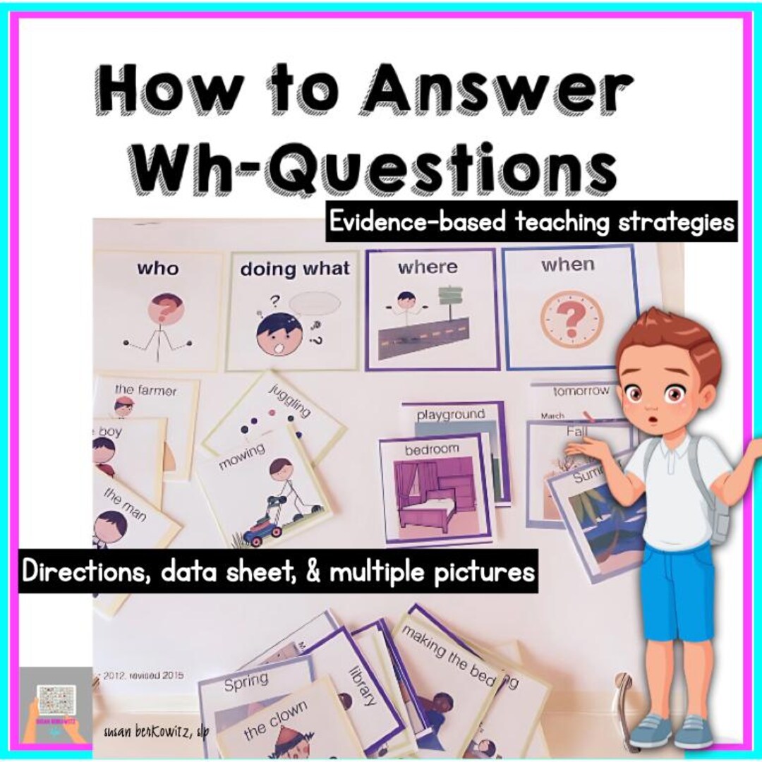 Speech Therapy Activities Answer Wh Questions With Visuals Interactive ...