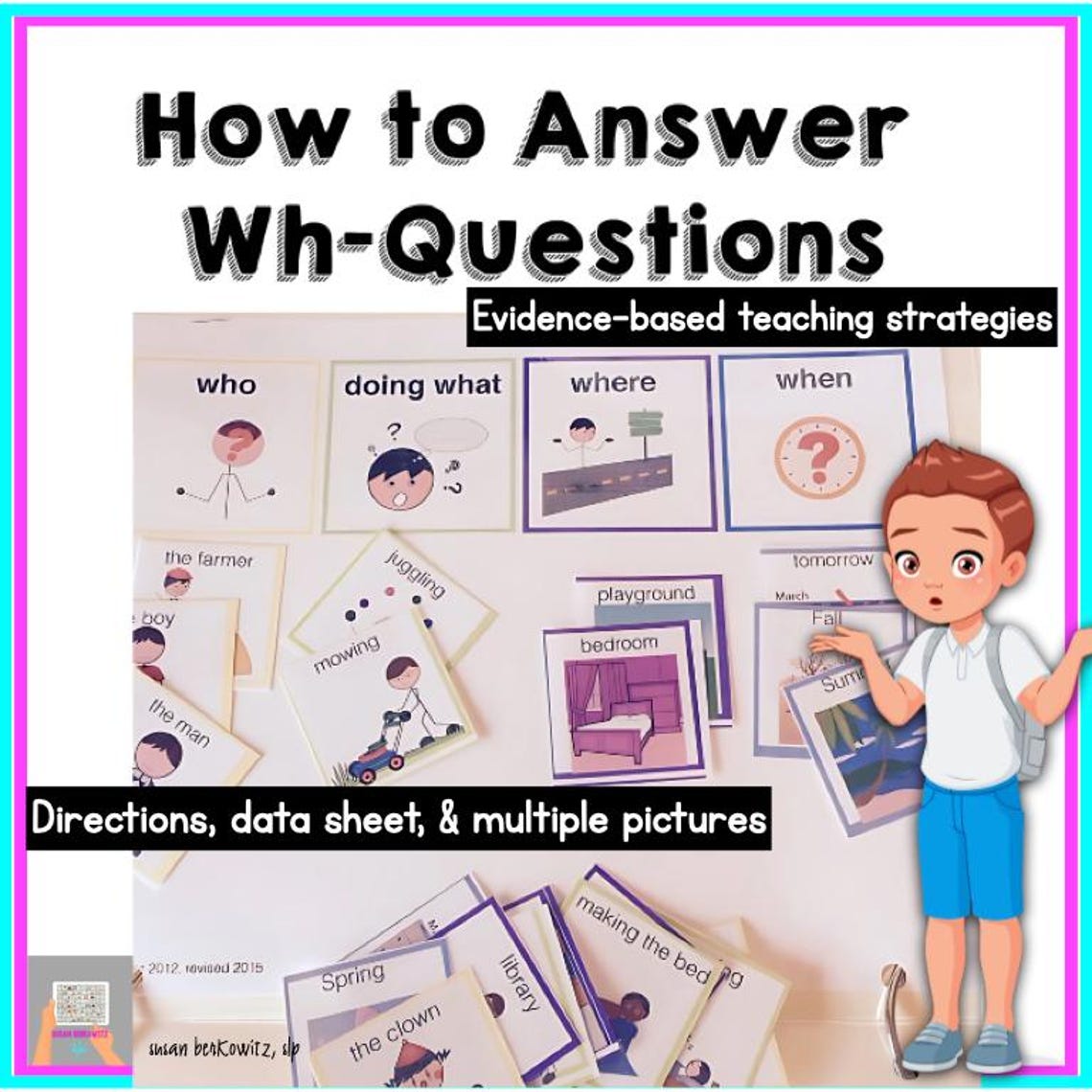 Speech Therapy Activities Answer Wh Questions With Visuals Interactive ...