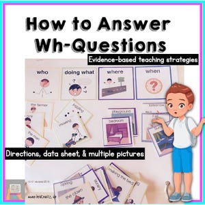 Speech Therapy Activities Answer Wh Questions With Visuals Interactive ...