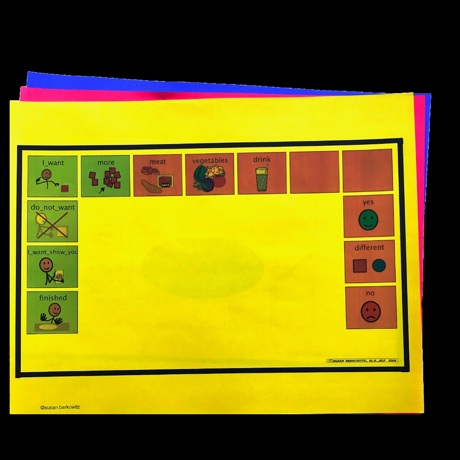 AAC Communication Boards for Meals for School Home Group Homes AAC Core ...