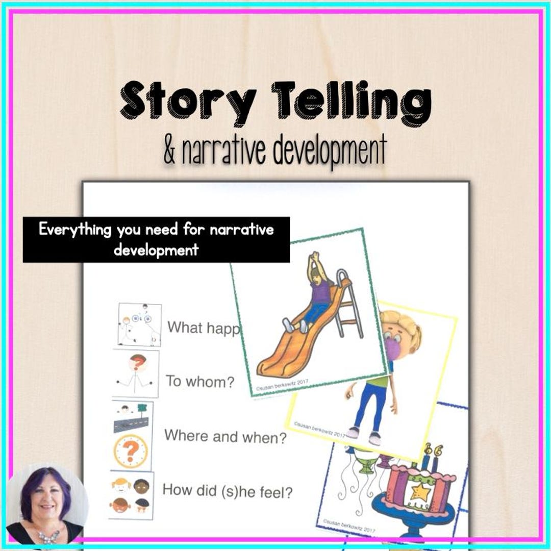 Story Telling Cards for Narratives in Speech Therapy or Home With ...
