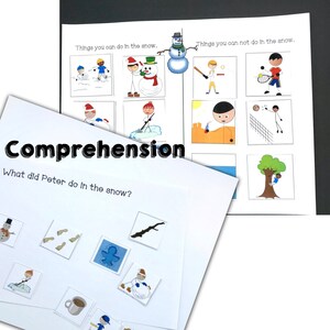 Snowy Day Book Companion Language Activities for Elementary Speech ...
