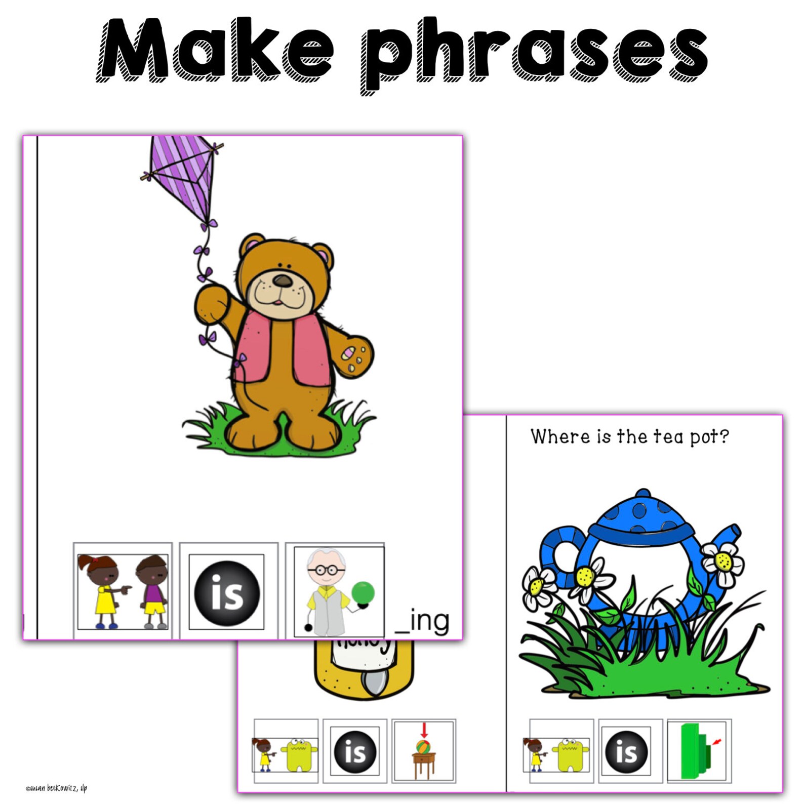 Teddy Bear Picnic Language Activities for Speech Therapy Homeschool or ...