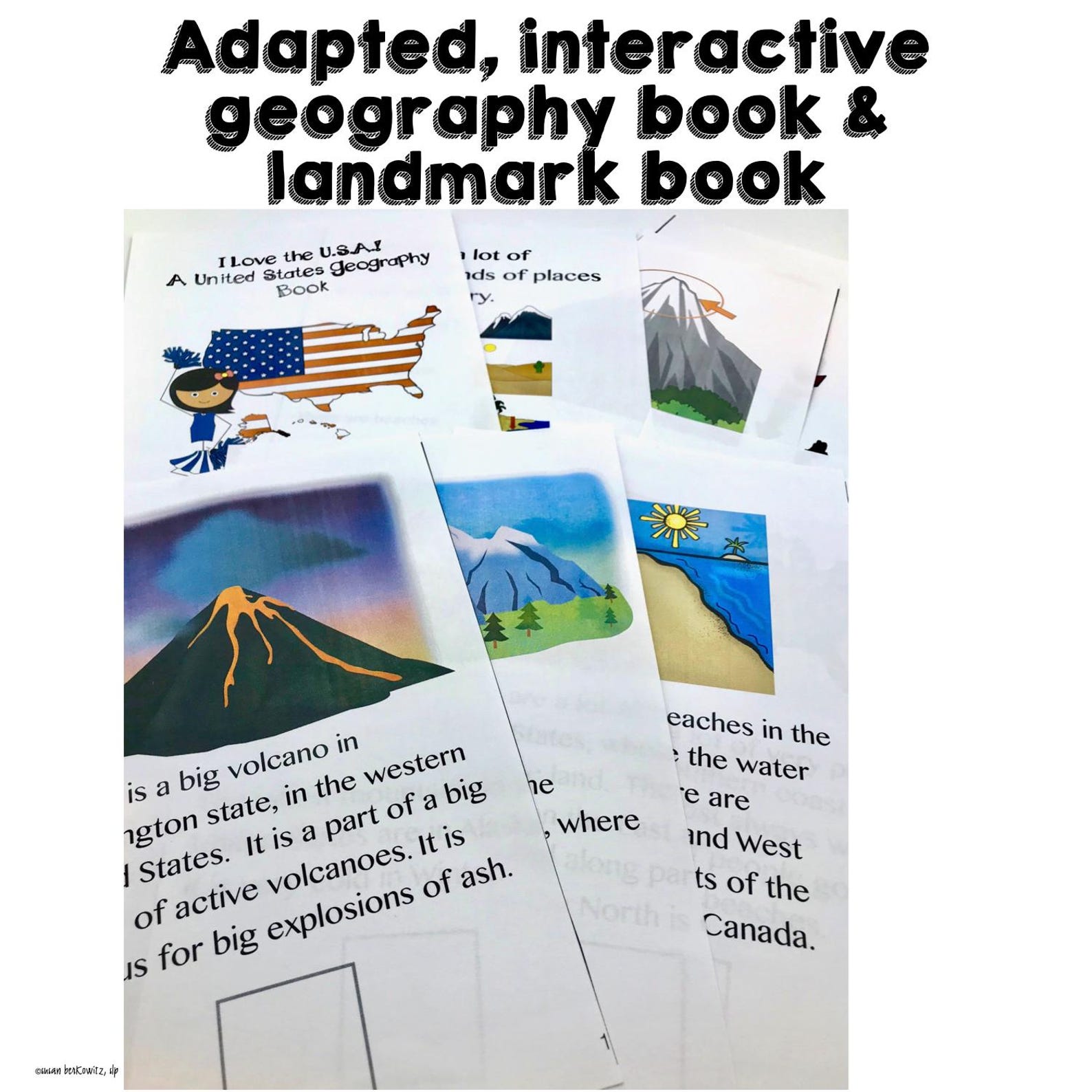 Adapted Books U.S. Geography Special Education Activities Speech ...