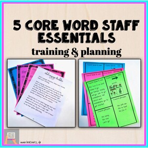 AAC Core Word Staff Training Presentation Speech Therapy Planner ...
