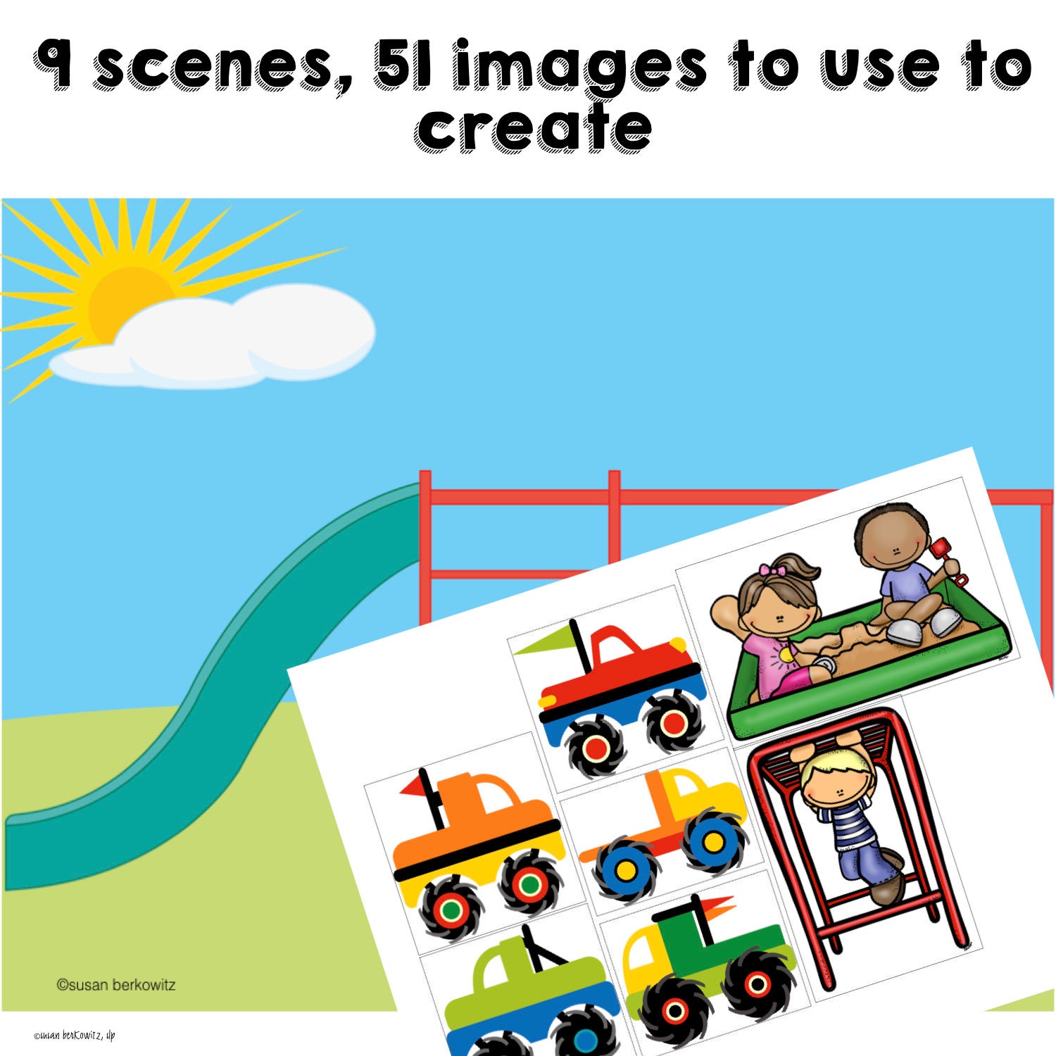 Barrier Game for Speech Therapy: School & Community Scenes - Etsy