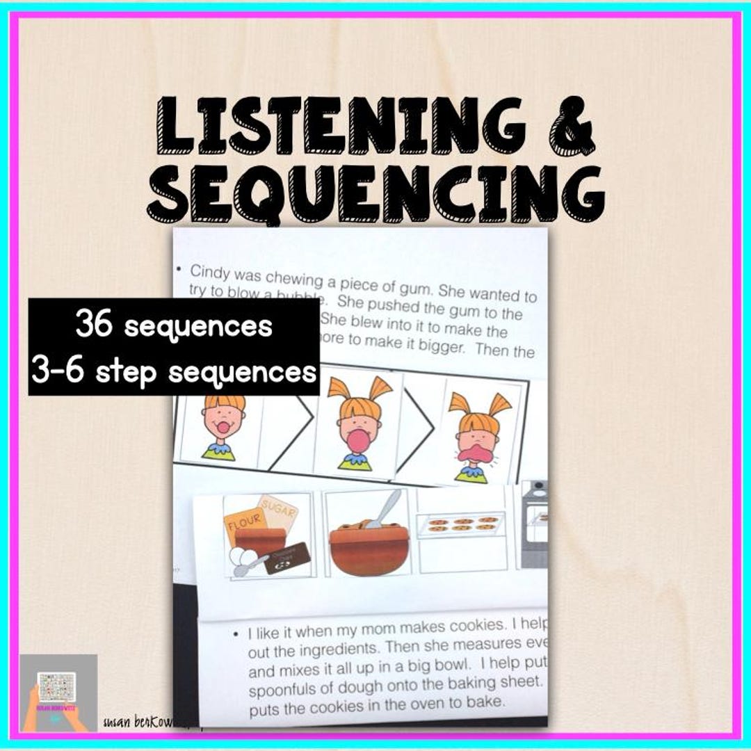 Sequencing Cards Speech Therapy Activity Listening to Stories ...