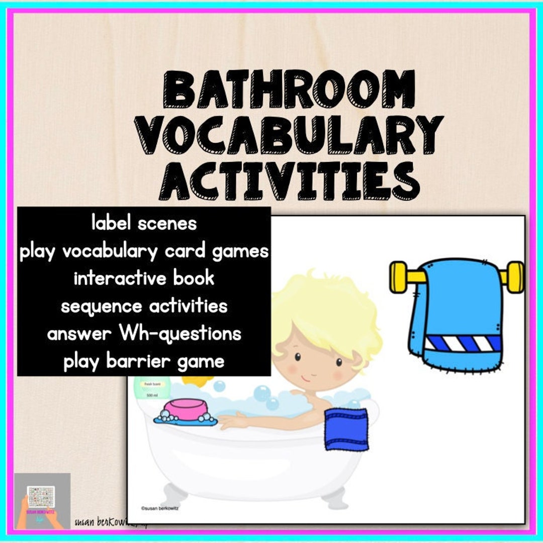 Bathroom Vocabulary Activities: Speech Therapy & Homeschool - Etsy