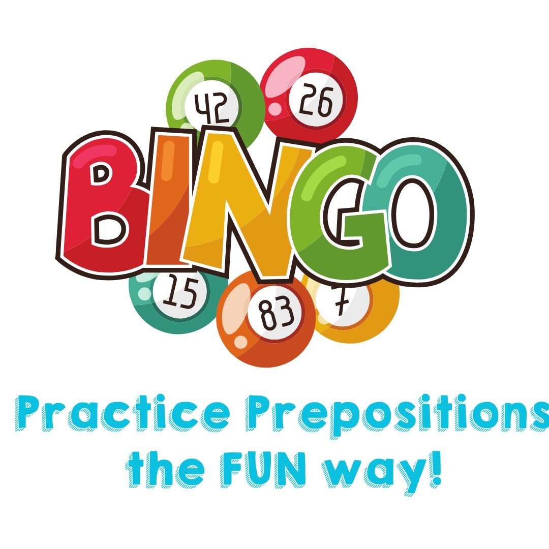 Prepositions Bingo Game for Speech Therapy Activity for Spatial ...