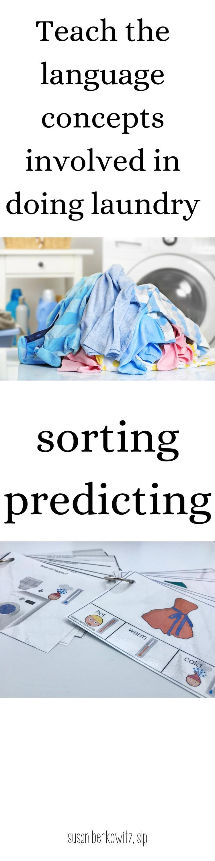 Laundry Life Skills Cards: Sorting & Predictions, Speech Therapy - Etsy