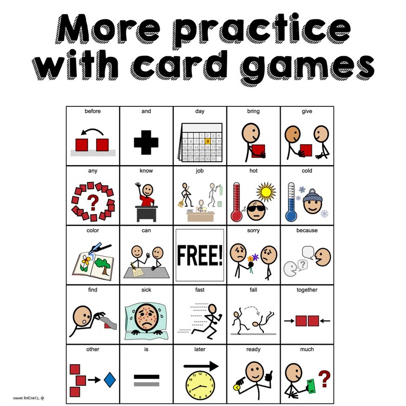 AAC Core Words Activities Speech Therapy Games AAC Communication Cards ...