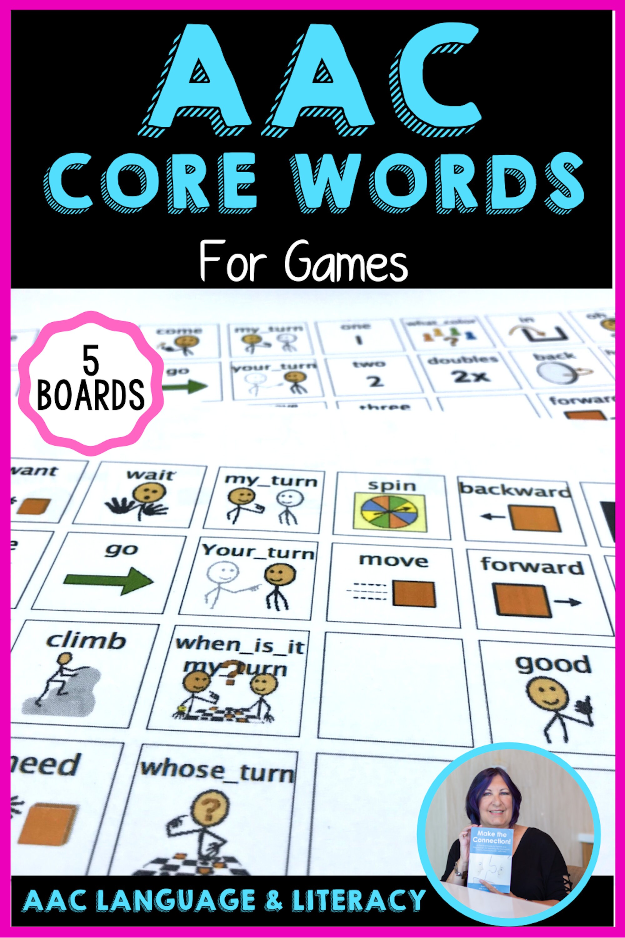 AAC Core Word Picture Communication Boards for Games Activities ...