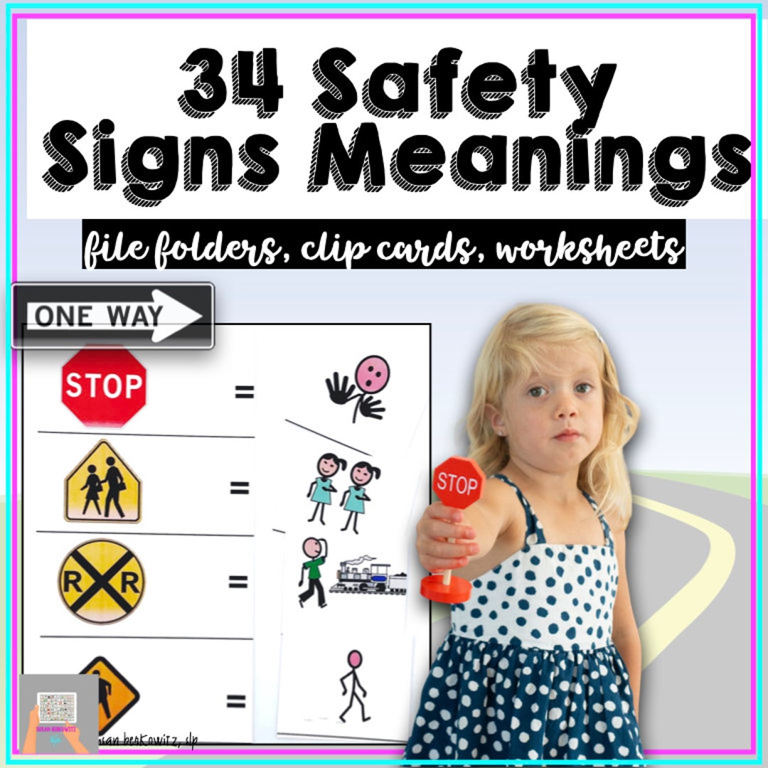Safety Signs Meanings Activity | Special Education, Autism (worksheets ...