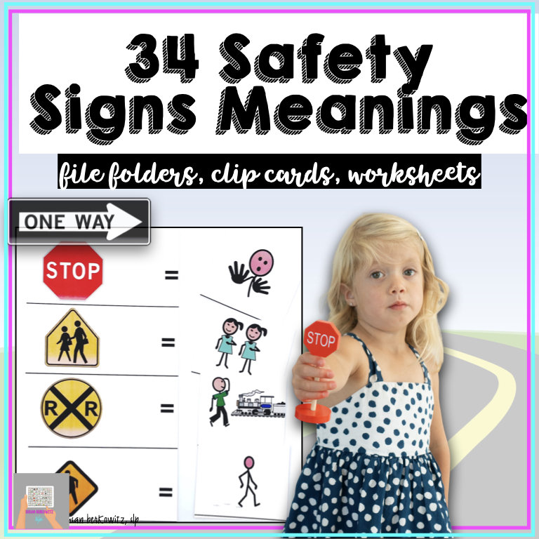 Community Safety Signs Meanings Language Activity Teach Safety Signs ...