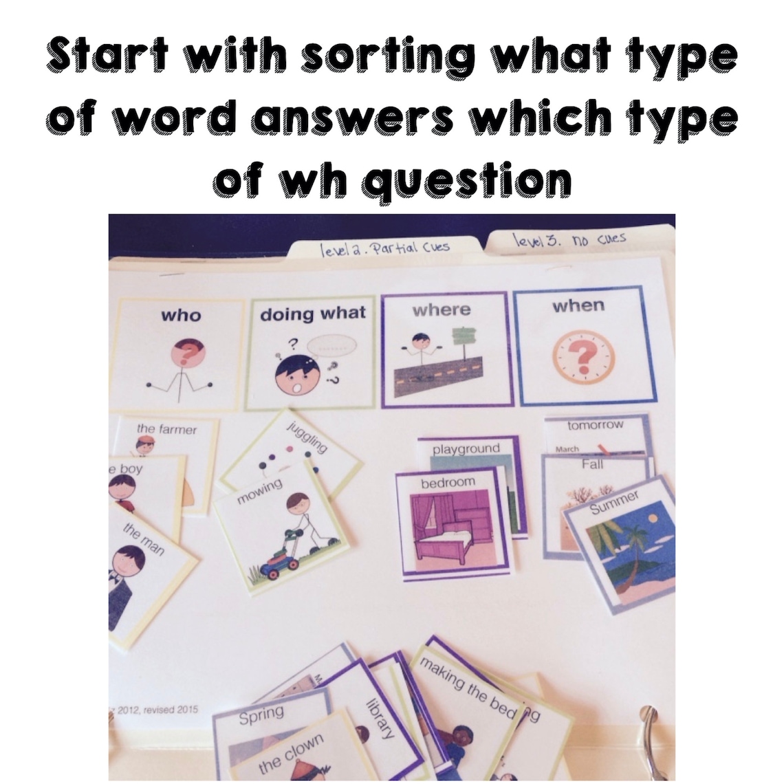 Speech Therapy Activities Answer Wh Questions With Visuals Interactive ...