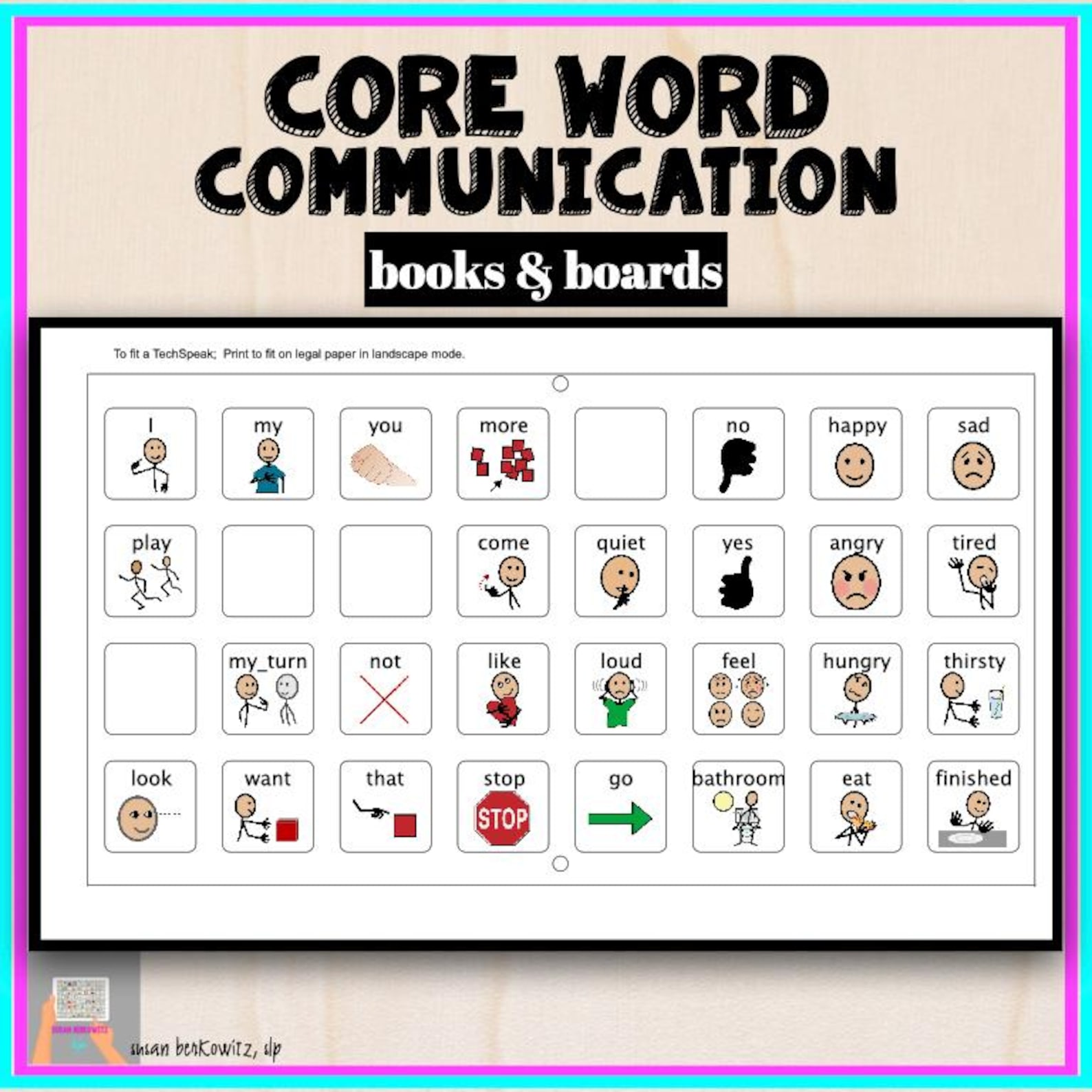 Core Word Communication Boards & Books - AAC, Speech Therapy (digital ...