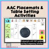 AAC Core Words Activity Middle or High School Core Vocabulary Speech ...