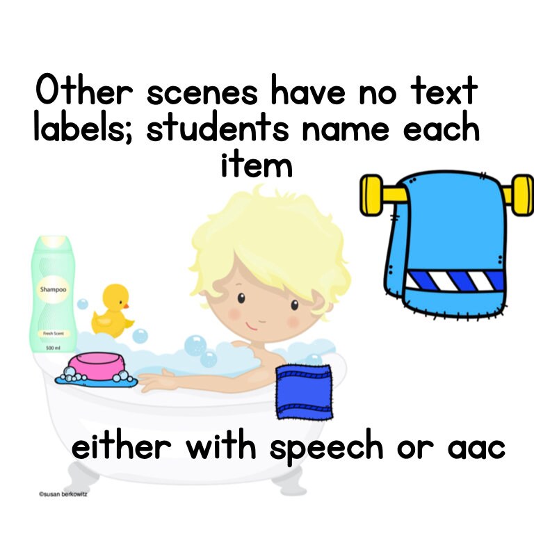 Vocabulary List Bathroom Vocabulary Flashcards Speech Therapy Activity ...