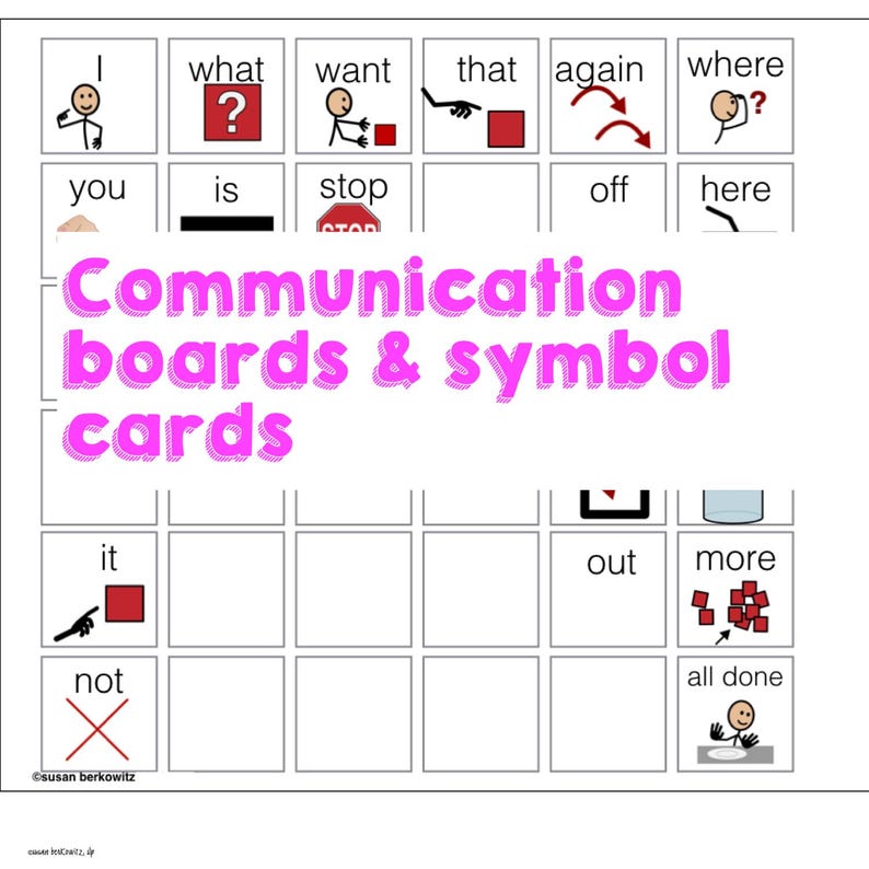 AAC Core Word Communication Book Bundle: Speech Therapy Games - Etsy