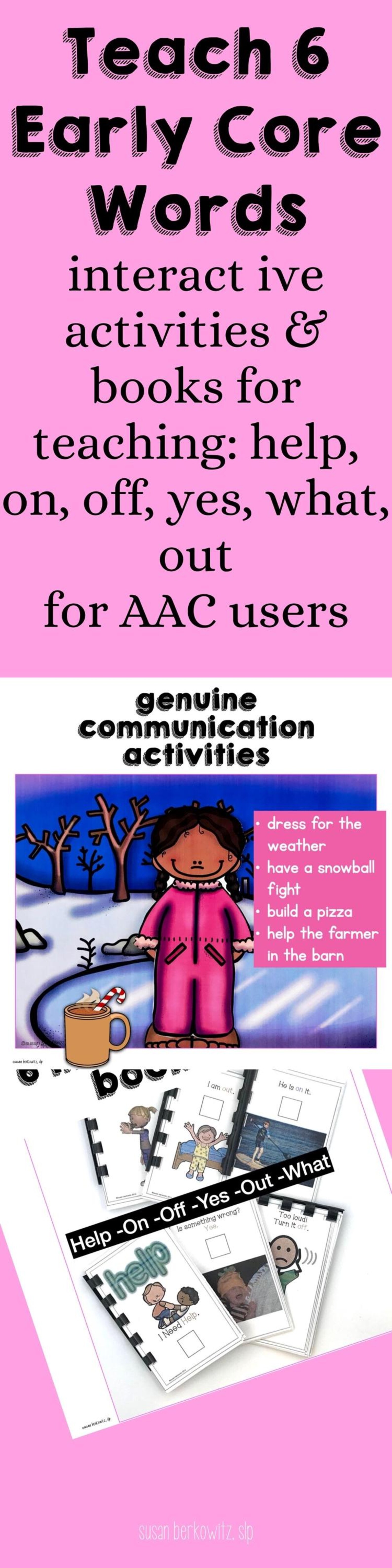 AAC Core Words Activities: Speech Therapy & Autism Resource - Etsy