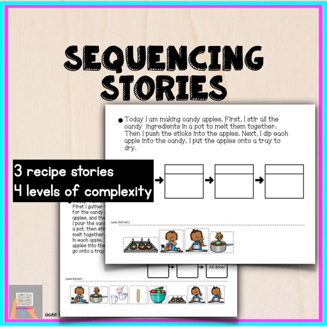 Sequencing Stories With Visuals for Speech Therapy Special Education ...