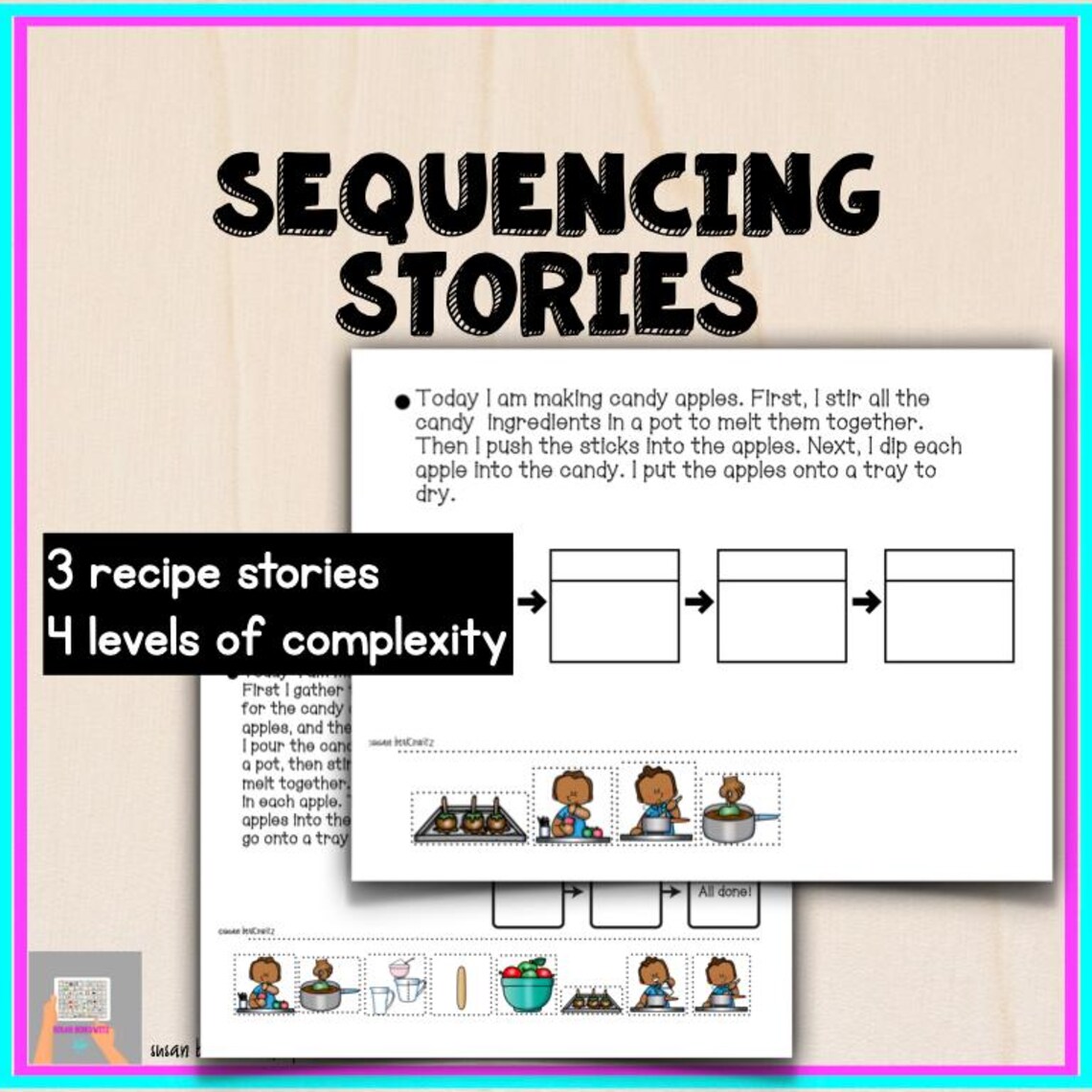 Sequencing Stories With Visuals for Speech Therapy Special Education ...
