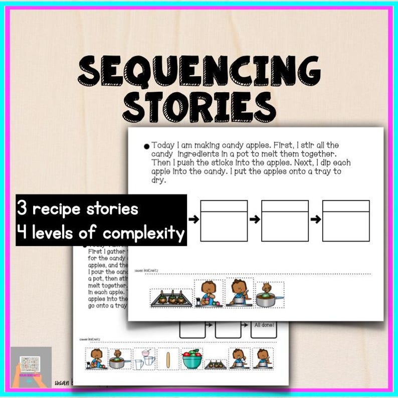 Sequencing Stories With Visuals for Speech Therapy Special Education ...