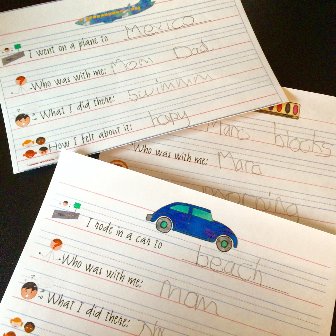 Summer Journal Writing Activity for Kids Speech Therapy Narrative ...