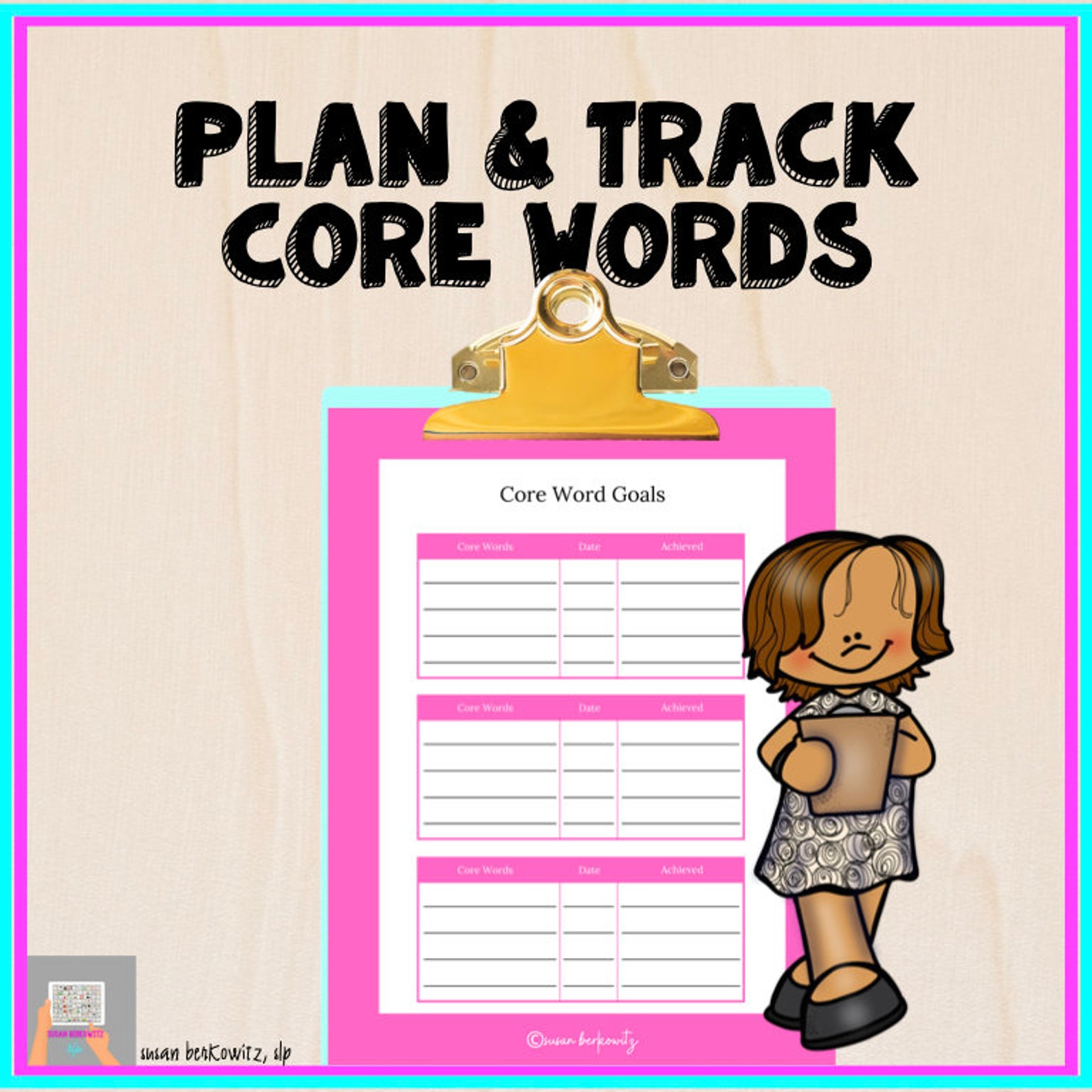 AAC Core Word Modeling Plan & Track Core Vocabulary Speech Therapy ...