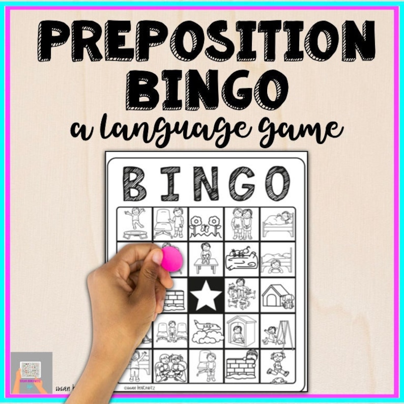 Prepositions Bingo Game for Speech Therapy Activity for Spatial ...