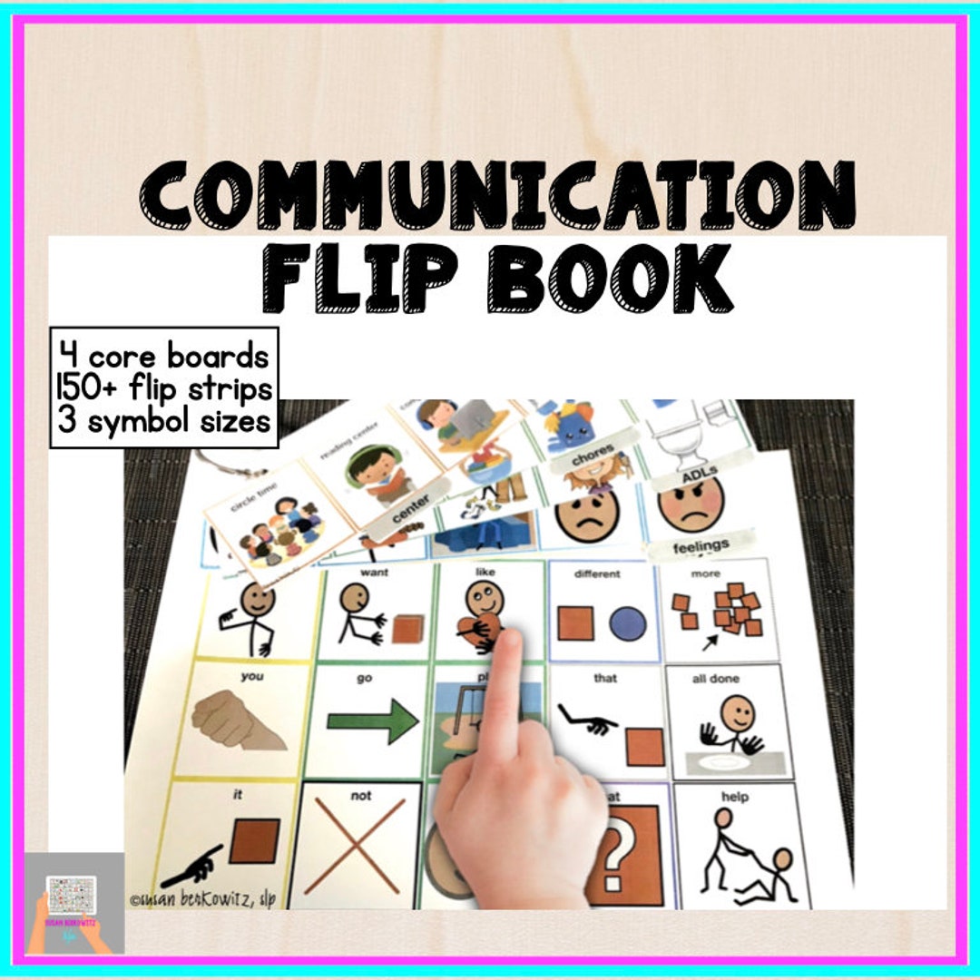 AAC Core Word Communication Boards Flip Book for Core Vocabulary ...
