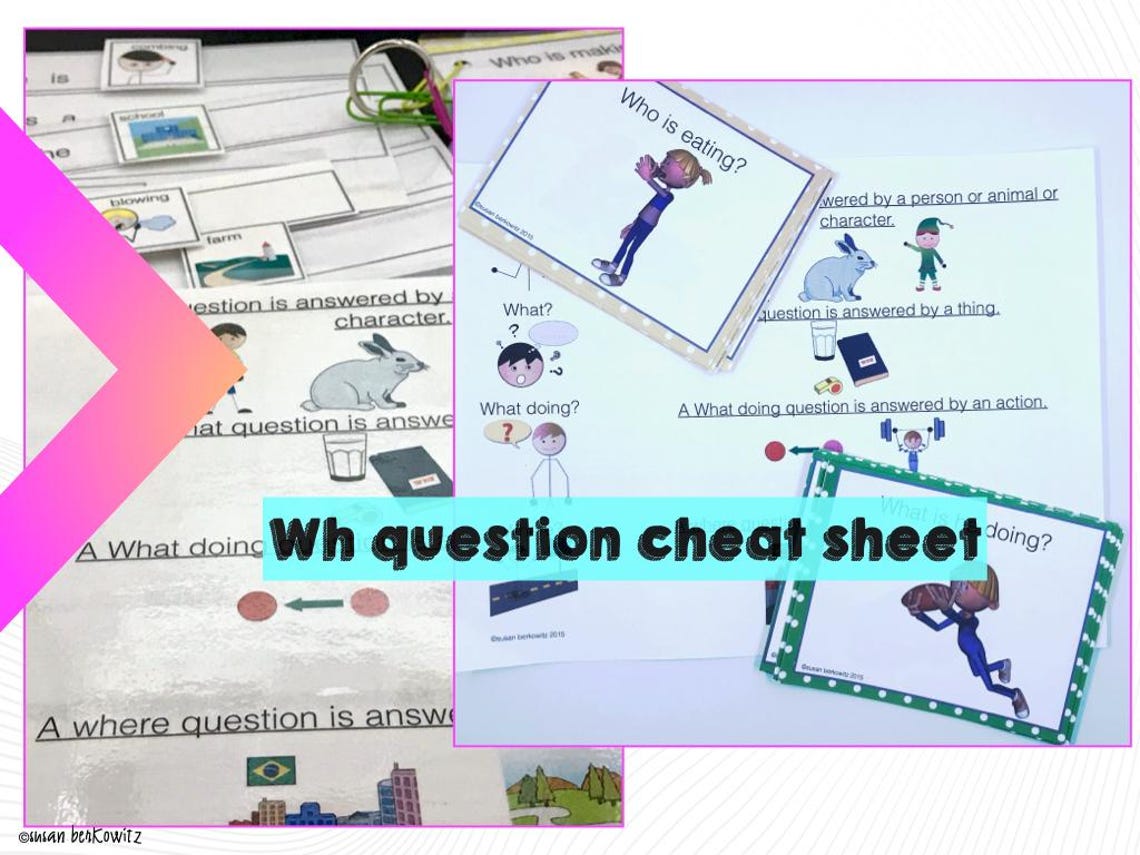 Wh Questions for Kids Speech Therapy Activity Question Cards Materials ...