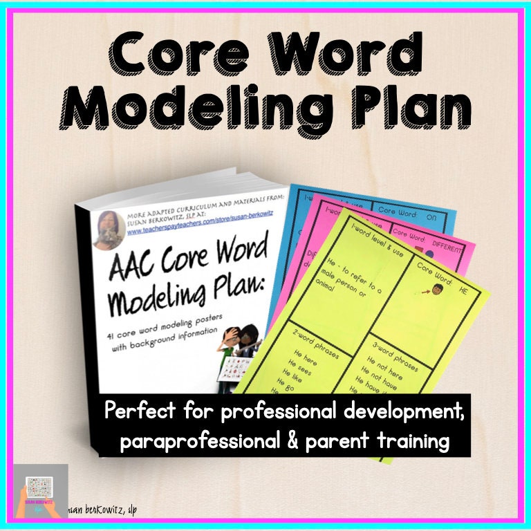AAC Core Word Modeling Plan for Family, Staff, Teacher Speech Therapist ...