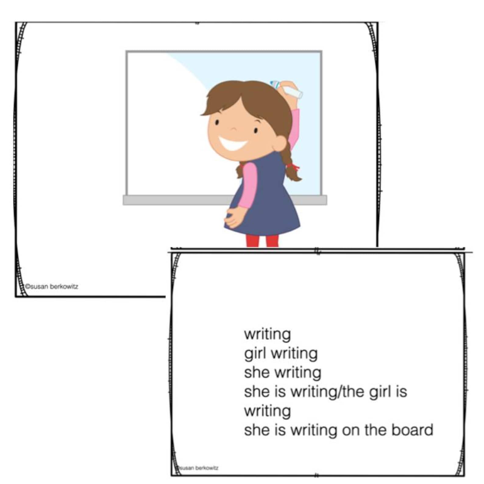 Sentence Building Cards Speech Therapy Visual Cues Autism Resource ...